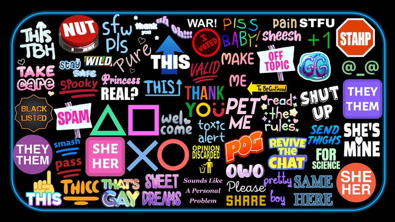 200 Text Emotes Mega Pack #3 | Twitch Emotes | Discord Emotes | Text ...