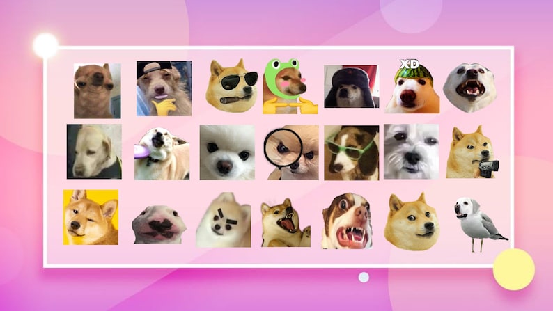 70 Cute Dogs Emotes for Twitch and Discord | Twitch Meme Emotes ...