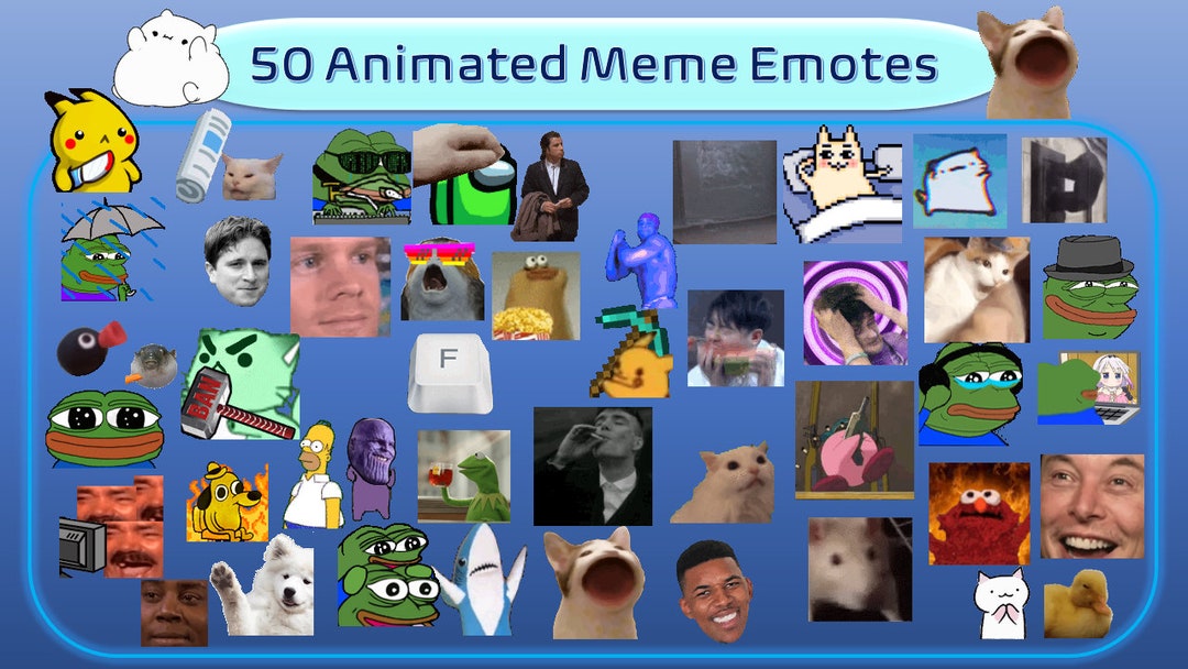 50 Animated Meme Emotes Pack for Twitch and Discord #2 | Twitch Meme ...