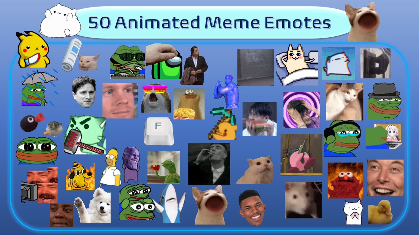 50 Animated Meme Emotes Pack for Twitch and Discord #2 | Twitch Meme ...