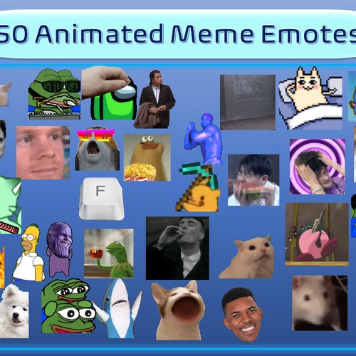 50 Animated Meme Emotes Pack for Twitch and Discord 2 - Etsy