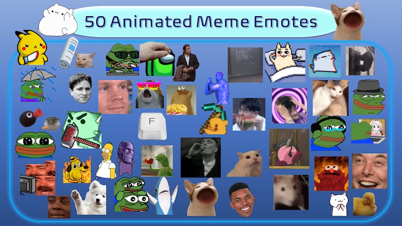 50 Animated Meme Emotes Pack for Twitch and Discord #2 | Twitch Meme ...