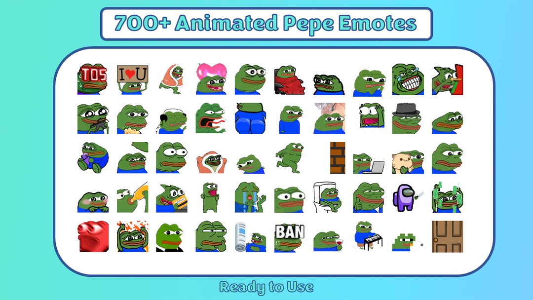 700+ Animated Pepe Emotes Super Mega Pack | Twitch Emotes | Discord ...