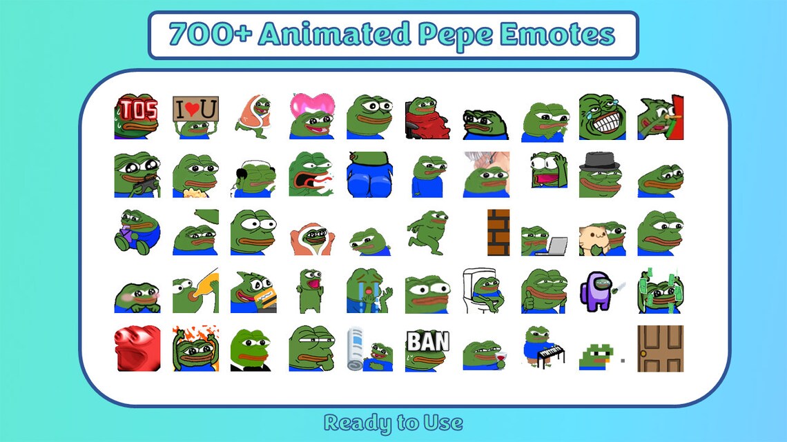 700+ Animated Pepe Emotes Super Mega Pack | Twitch Emotes | Discord ...