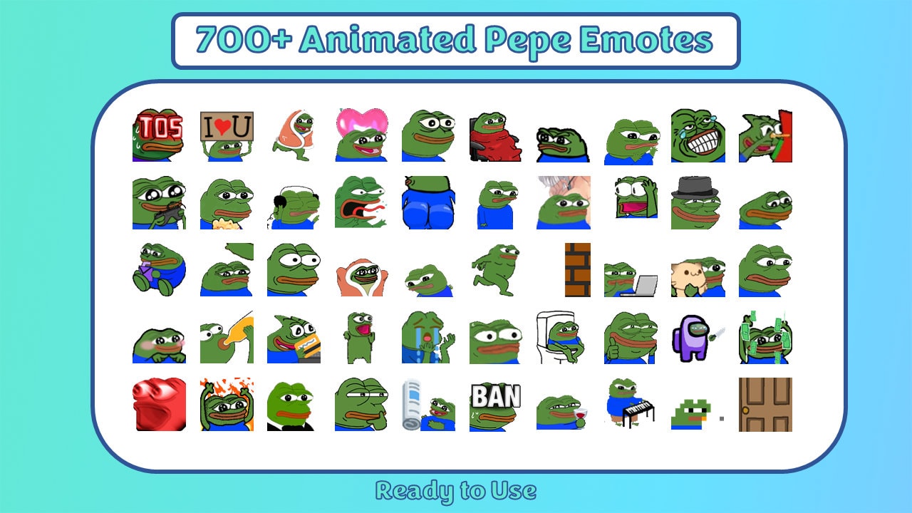 700+ Animated Pepe Emotes Super Mega Pack | Twitch Emotes | Discord ...