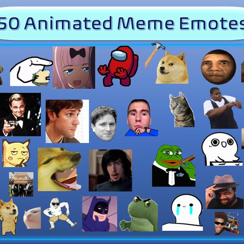 50 Animated Meme Emotes Pack for Twitch and Discord 1 - Etsy New Zealand