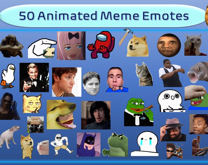 50 Animated Meme Emotes Pack for Twitch and Discord #1 | Twitch Meme ...