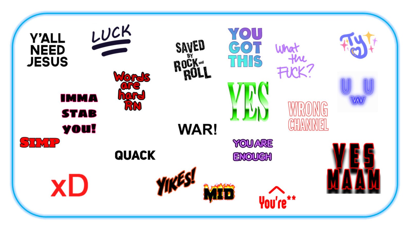 200 Text Emotes Mega Pack #3 | Twitch Emotes | Discord Emotes | Text ...