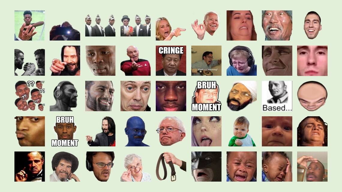 300 Human Meme Emotes for Twitch and Discord Twitch Emotes Discord ...