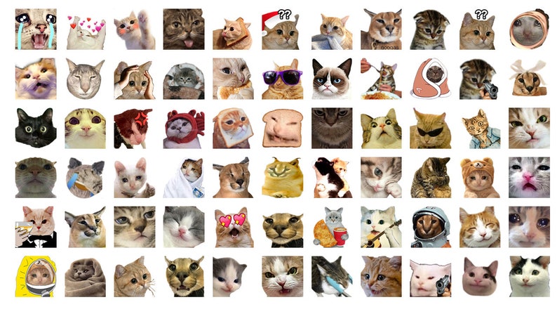 500+ Transparent Cat Emotes Mega Pack | Twitch Emotes | Discord Emotes ...