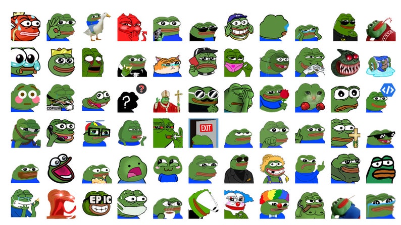 450 Pepe Emotes Mega Pack | Twitch Emotes | Discord Emotes | Text ...