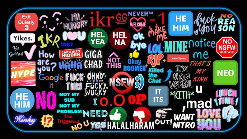 200 Text Emotes Mega Pack #3 | Twitch Emotes | Discord Emotes | Text ...