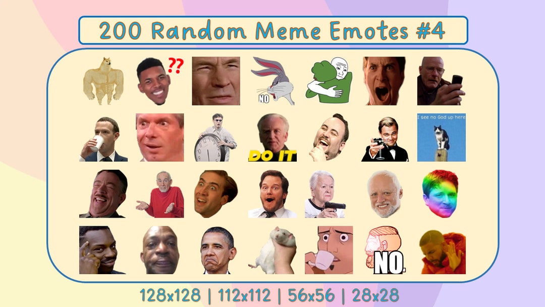 200 Random Meme Emotes for Twitch and Discord #4 | Twitch Emotes ...