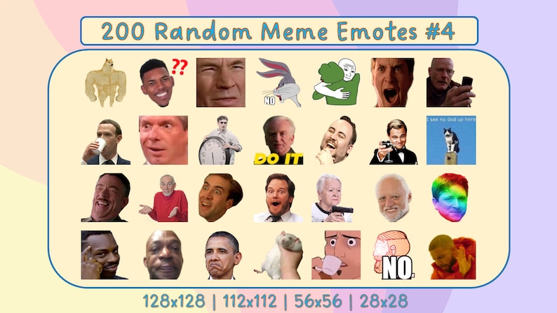 200 Random Meme Emotes for Twitch and Discord #4 | Twitch Emotes ...
