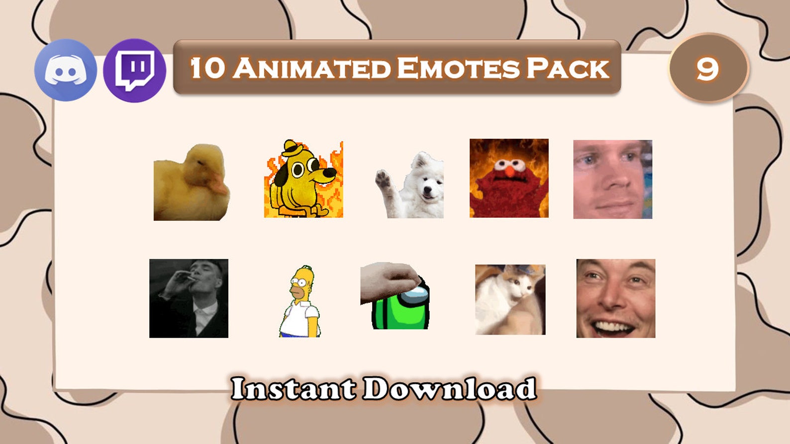 10 Animated Meme Emotes Pack #9 | Twitch Meme Emotes | Discord Emotes ...
