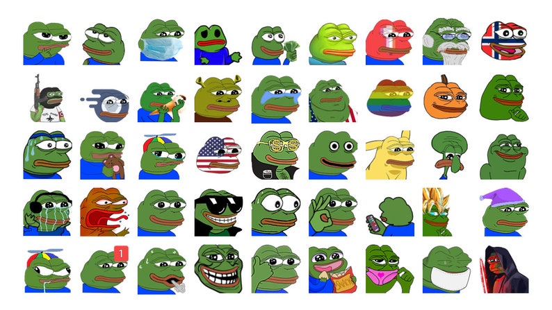 150 Pepe Feels Emotes Mega Pack | Twitch Emotes | Discord Emotes | Text ...
