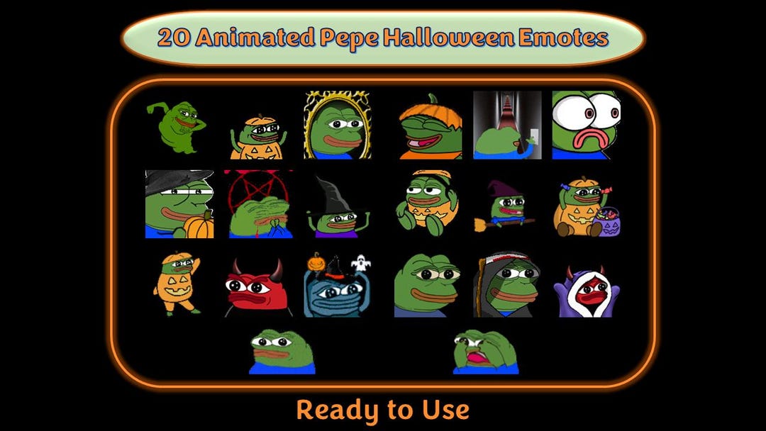 20 Animated Halloween Pepe Emotes for Twitch and Discord | Twitch ...