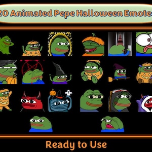 20 Animated Halloween Pepe Emotes for Twitch and Discord | Twitch ...