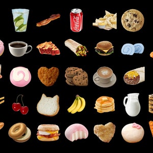 140 Static Food & Drink Emote Pack | Realistic | Twitch Emotes ...
