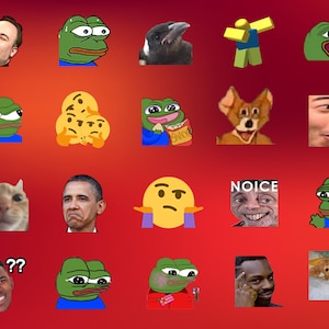 50 Random Meme Emotes Box 5 Twitch Meme Emotes Discord Emotes Emotes ...