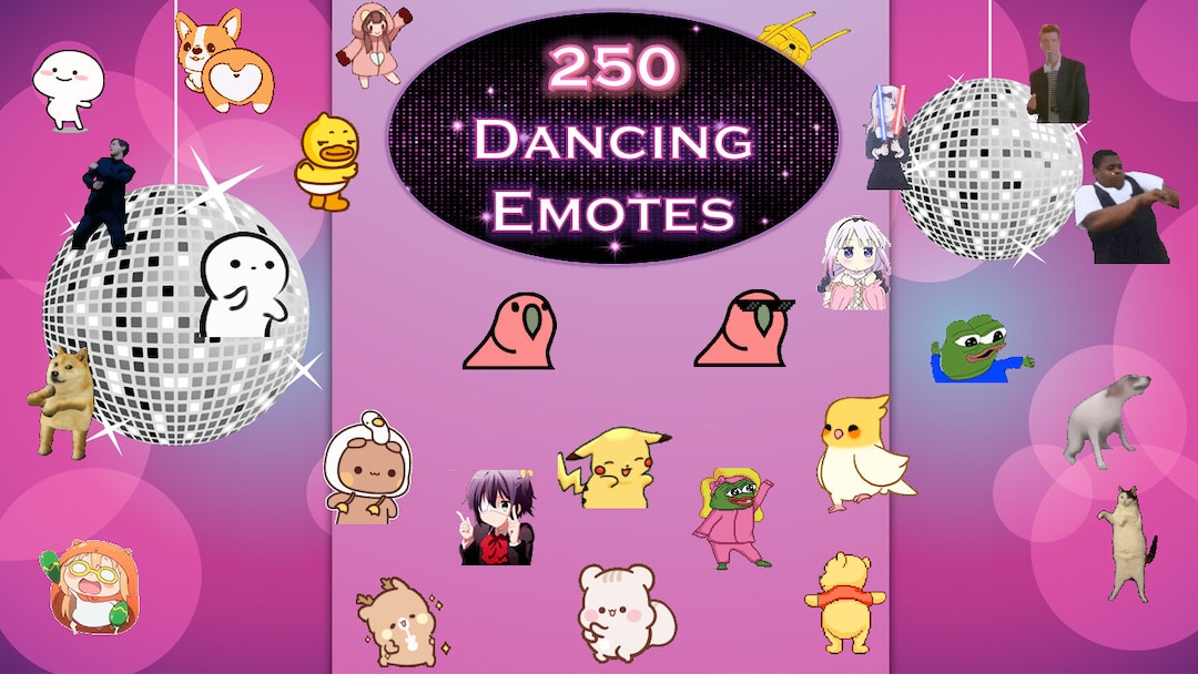 250 Dancing Emotes Mega Pack | Twitch Emotes | Discord Emotes | Dancing ...