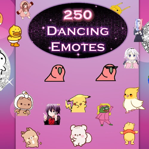 250 Dancing Emotes Mega Pack Twitch Emotes Discord Emotes - Etsy