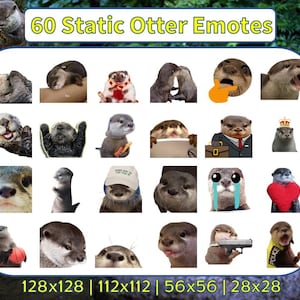 60 Otter Emotes Pack | Sea Otter | Twitch Emotes | Discord Emotes ...