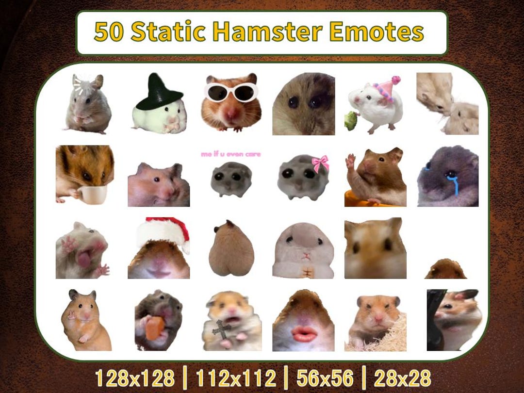50 Hamster Emotes Pack | Mouse | Static | Twitch Emotes | Discord ...
