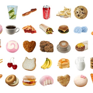140 Static Food & Drink Emote Pack | Realistic | Twitch Emotes ...