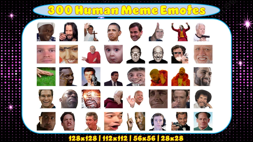 300 Human Meme Emotes for Twitch and Discord | Twitch Emotes | Discord ...