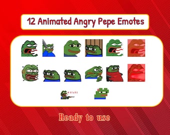 15 Animated Happy Pepe Emotes Pack | Twitch Meme Emotes | Discord ...