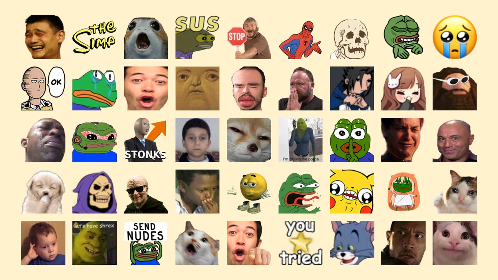 200 Random Meme Emotes for Twitch and Discord #3 | Twitch Emotes ...