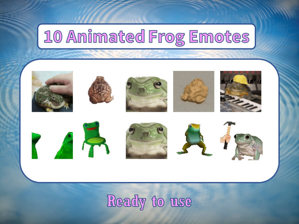10 Animated Frog Emotes Pack | Twitch Meme Emotes | Discord Emotes ...