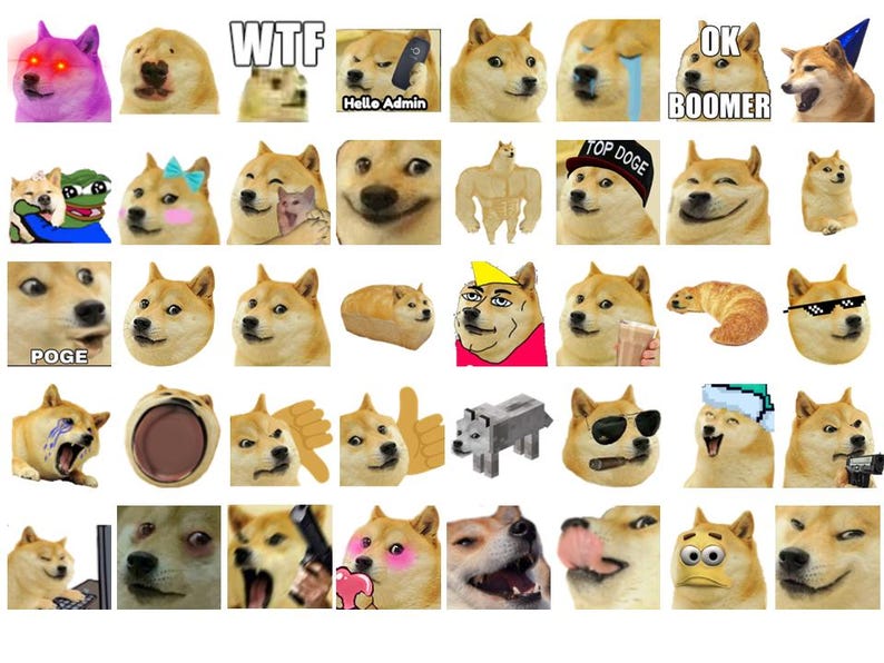 40 Doge Emotes Pack Twitch Emotes Discord Emotes Text Emotes for ...