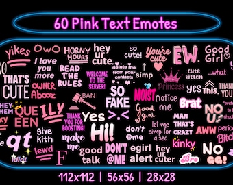 90 Red Text Emotes Pack | Twitch Emotes | Discord Emotes | Text Emotes ...