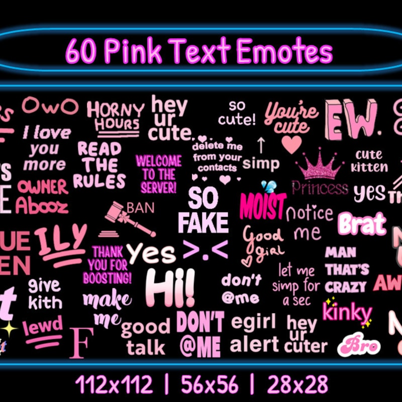 Pink Word Art - Etsy