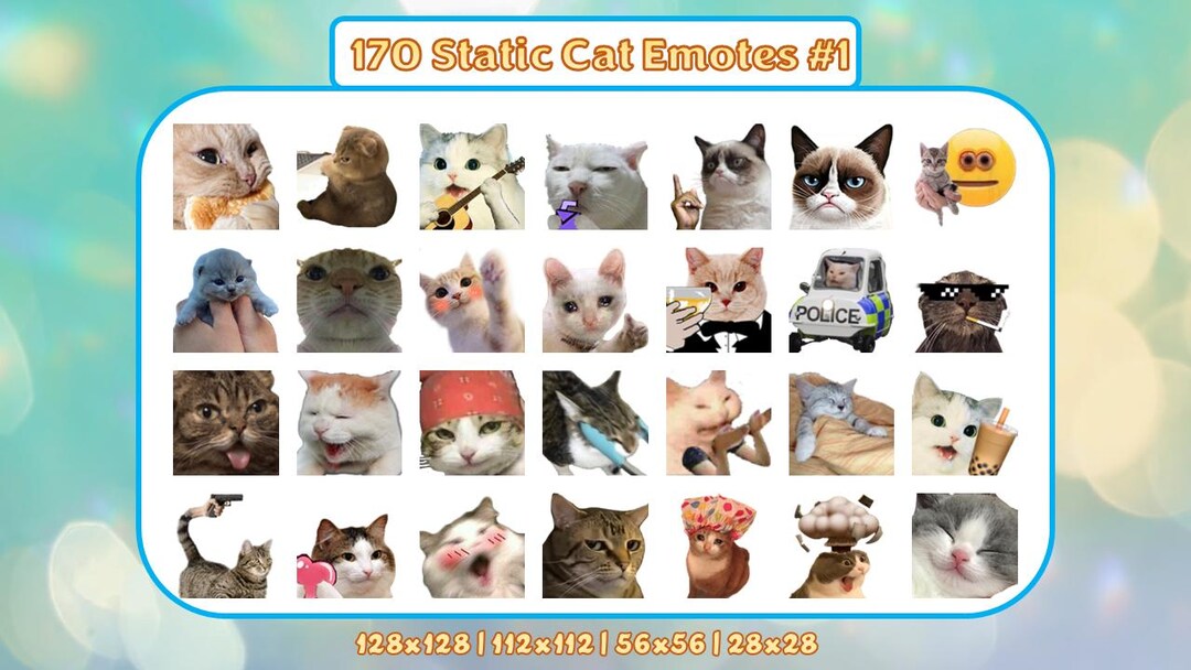 170 Cat Emotes Pack | Twitch Emotes | Discord Emotes | Cute Cat Emotes ...