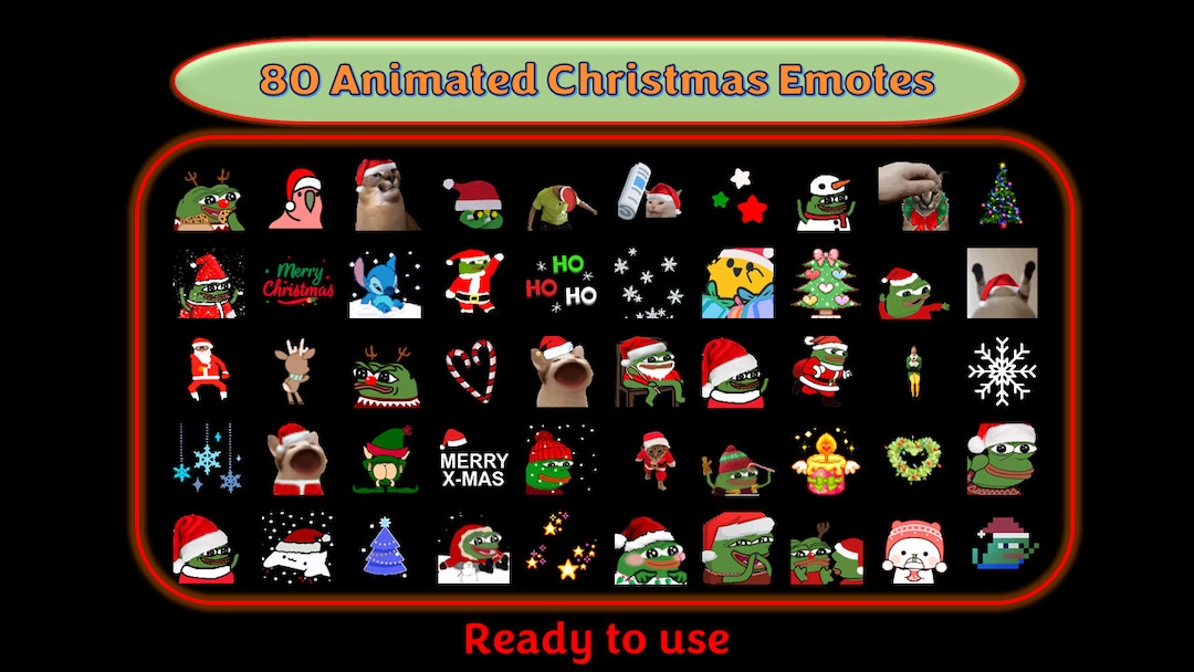 80 Animated Christmas Emotes for Twitch and Discord | Twitch Emotes ...