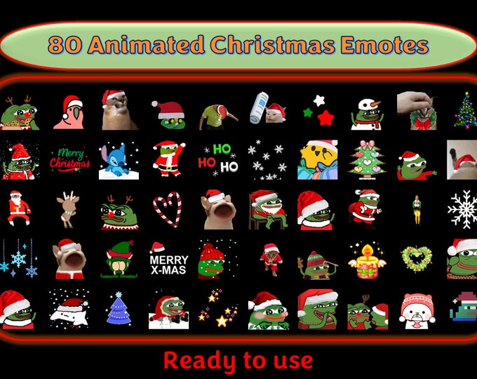 80 Animated Christmas Emotes for Twitch and Discord | Twitch Emotes ...