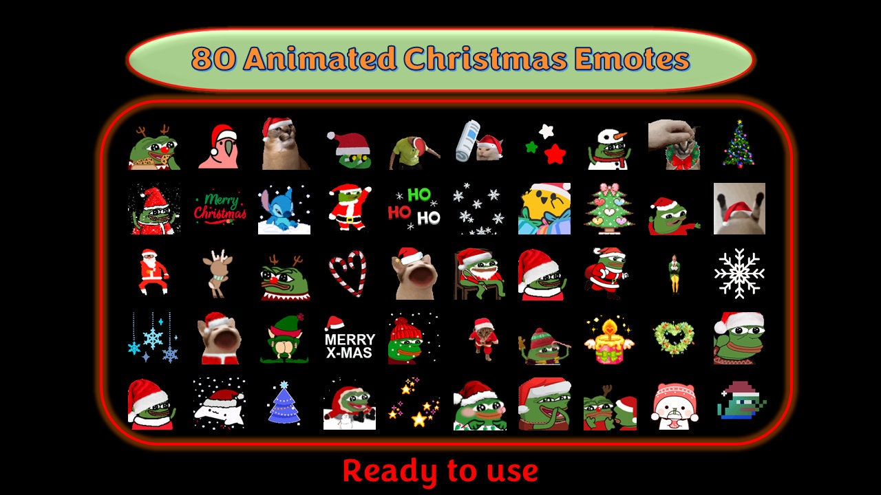 80 Animated Christmas Emotes for Twitch and Discord Twitch - Etsy Australia