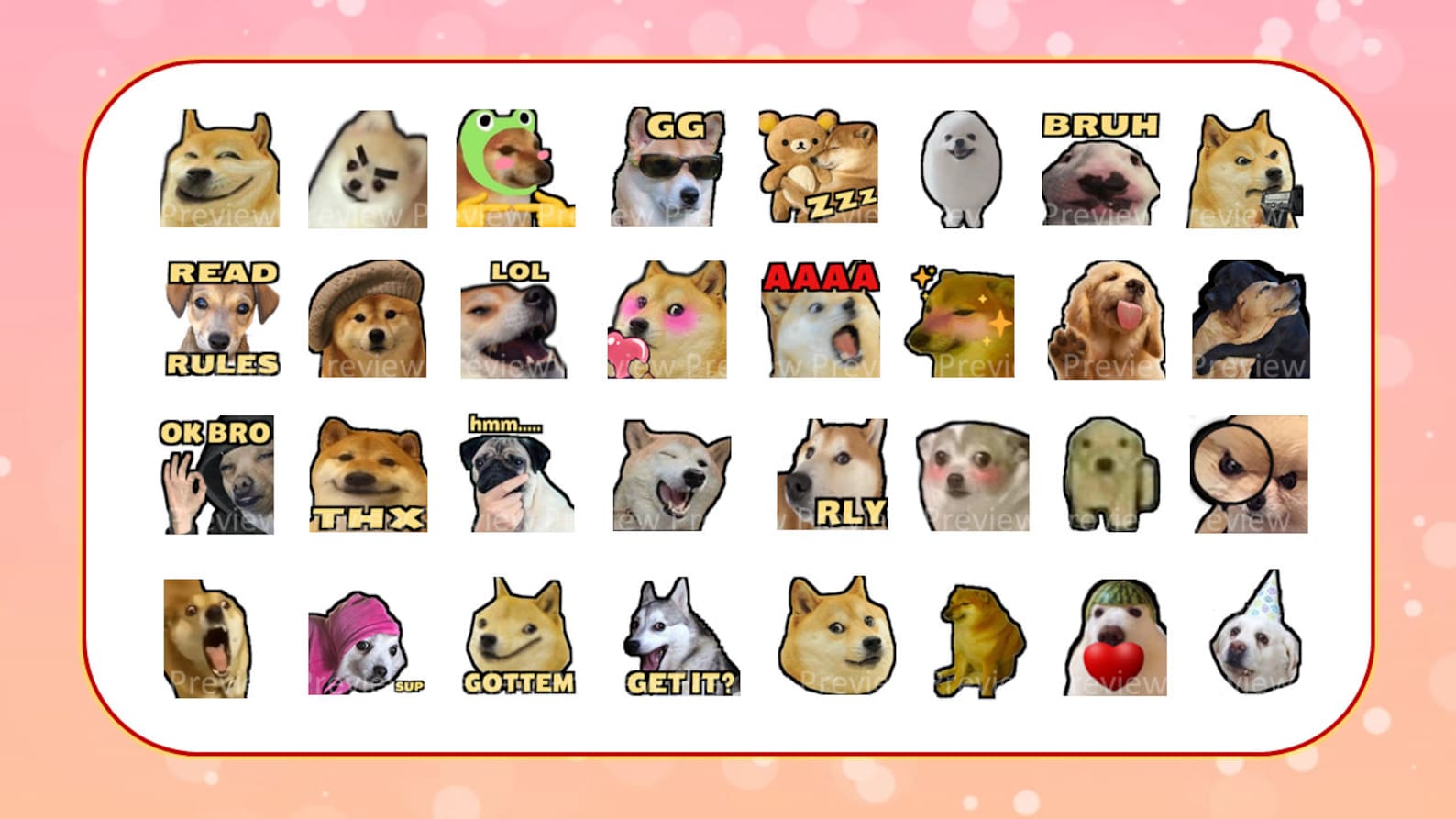 50 Funny Dog Emotes Pack for Twitch and Discord | Twitch Meme Emotes ...