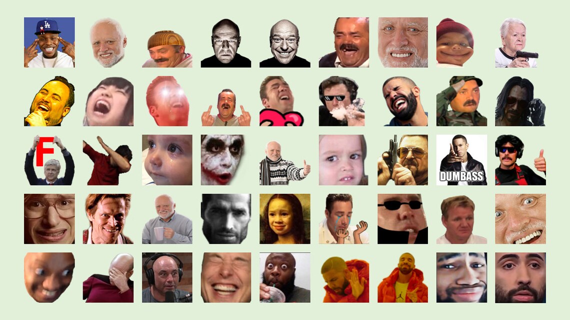 300 Human Meme Emotes for Twitch and Discord Twitch Emotes Discord ...