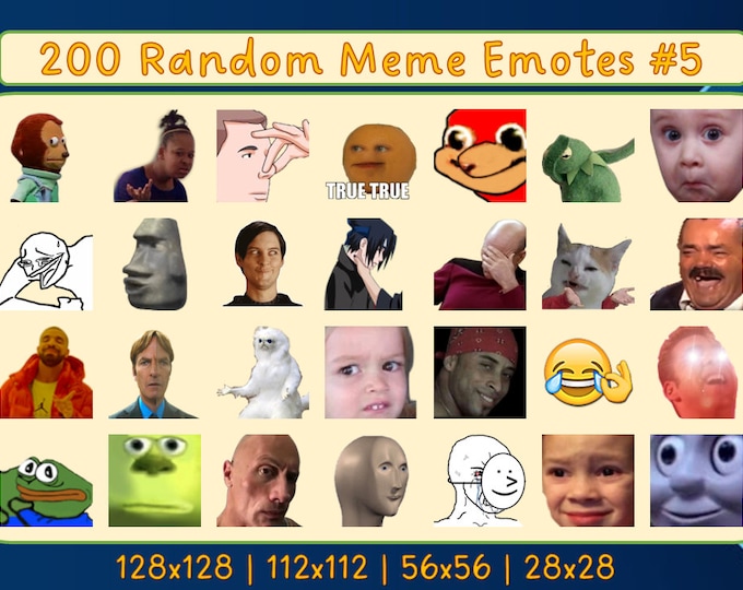 200 Random Meme Emotes for Twitch and Discord #5 | Twitch Emotes ...
