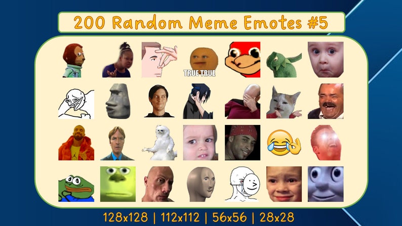 200 Random Meme Emotes for Twitch and Discord #5 | Twitch Emotes ...