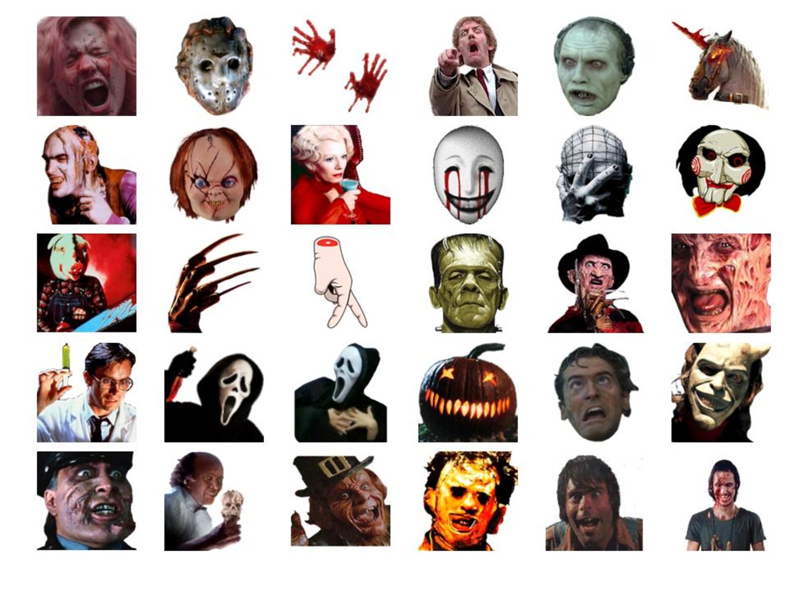 50 Horror Movie Emotes Pack | Discord Emotes | Horror Emotes for ...