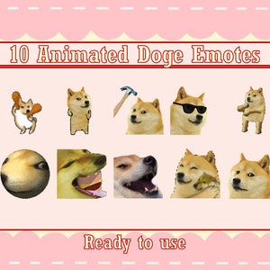 10 Popular Animated Doge Emotes Pack | Twitch Meme Emotes | Discord ...
