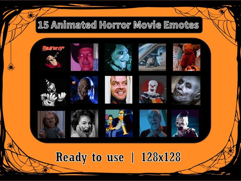 15 Animated Horror Movie Emotes Pack | Twitch Emotes | Discord Emotes ...