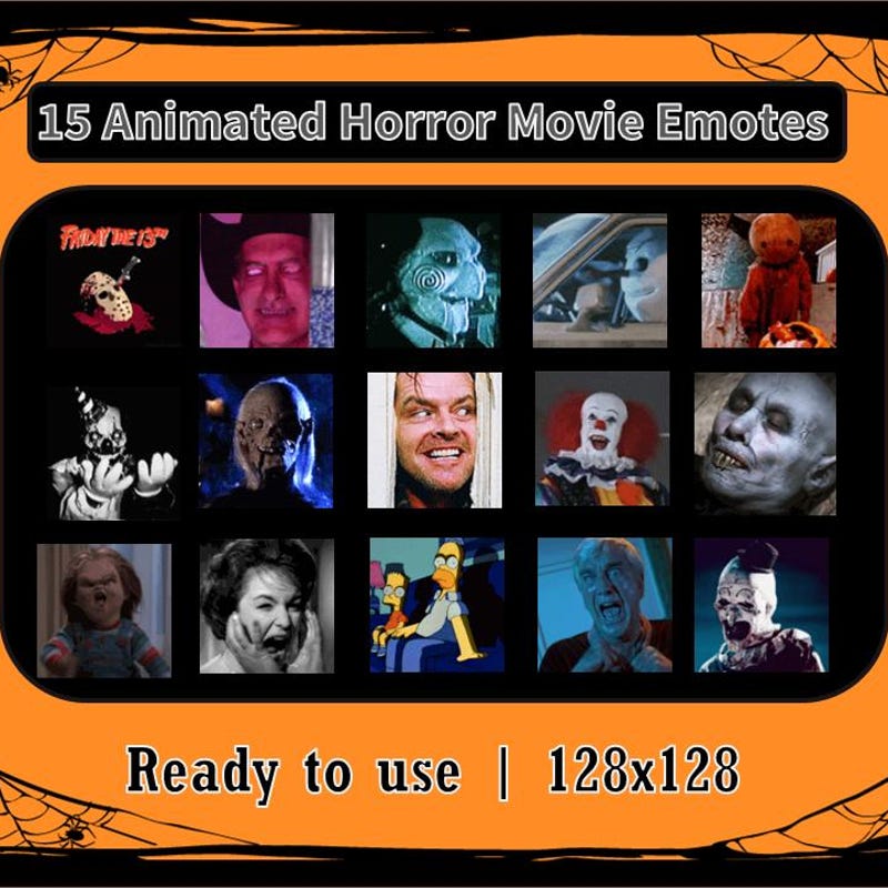 Horror Animates Emoticons - Etsy