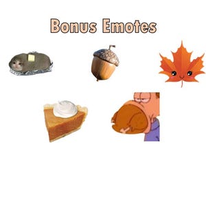 10 Animated Thanksgiving Emotes + 5 Bonus Static Emotes| Twitch Emotes ...