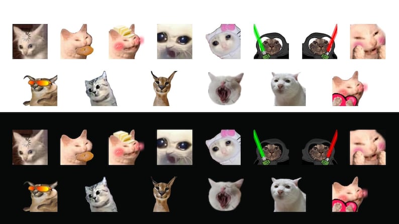 170 Cat Emotes Pack #2 | Twitch Emotes | Discord Emotes | Cute Cat ...